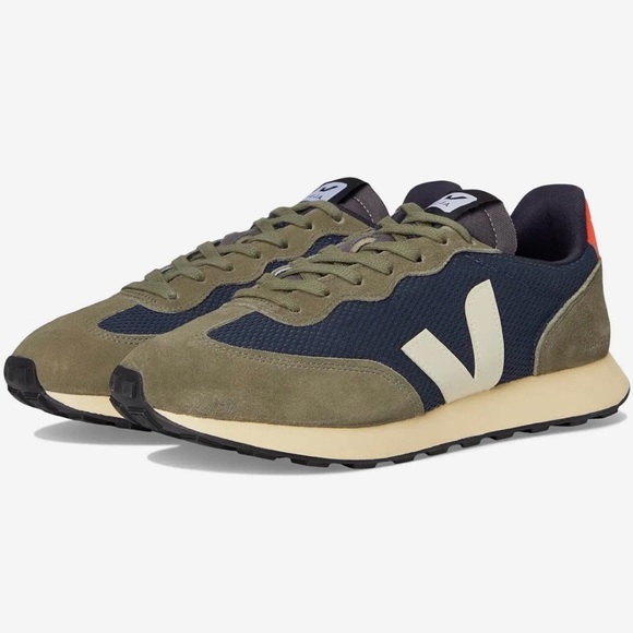 Veja | Shoes | Veja Rio Blanco Navy Blue With Green Suede And Orange ...
